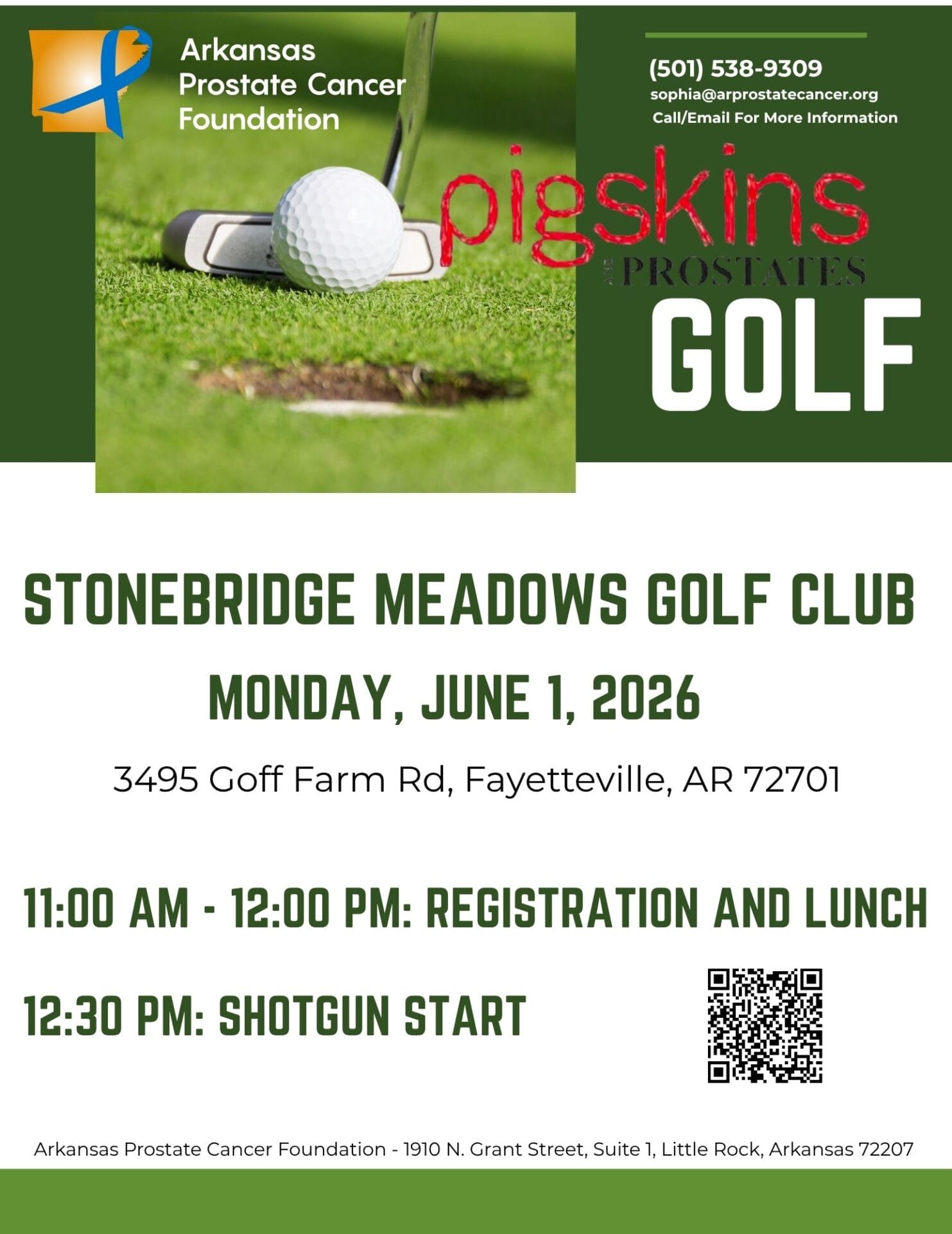 Pigskins & Prostates Golf Tournament 2026 - Arkansas Prostate Cancer ...